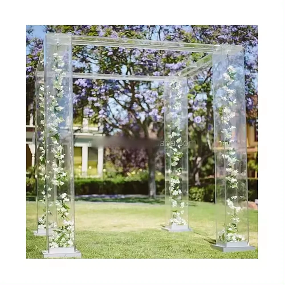 Factory-Craft-Wedding-Acrylic-Chuppah-Transparent-Clear-Acrylic-Arch ...