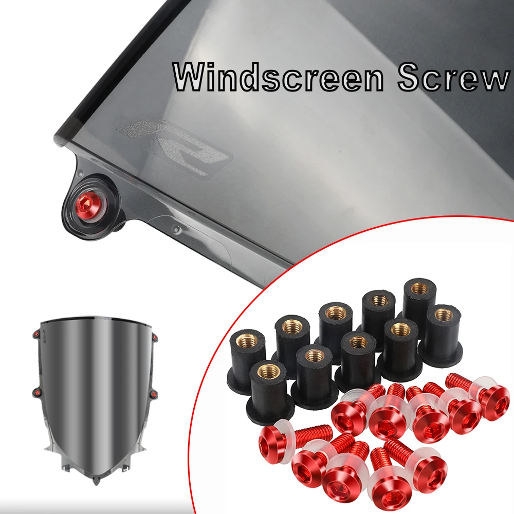 Motorcycle-5MM-Windshield-Rivet-Nuts-Screws-Wind-Screen-Bolts-For ...