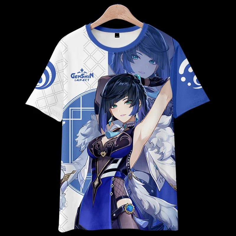 Genshin-Impact-Night-Orchid-Night-Rim-Impression-Round-Neck-Short ...