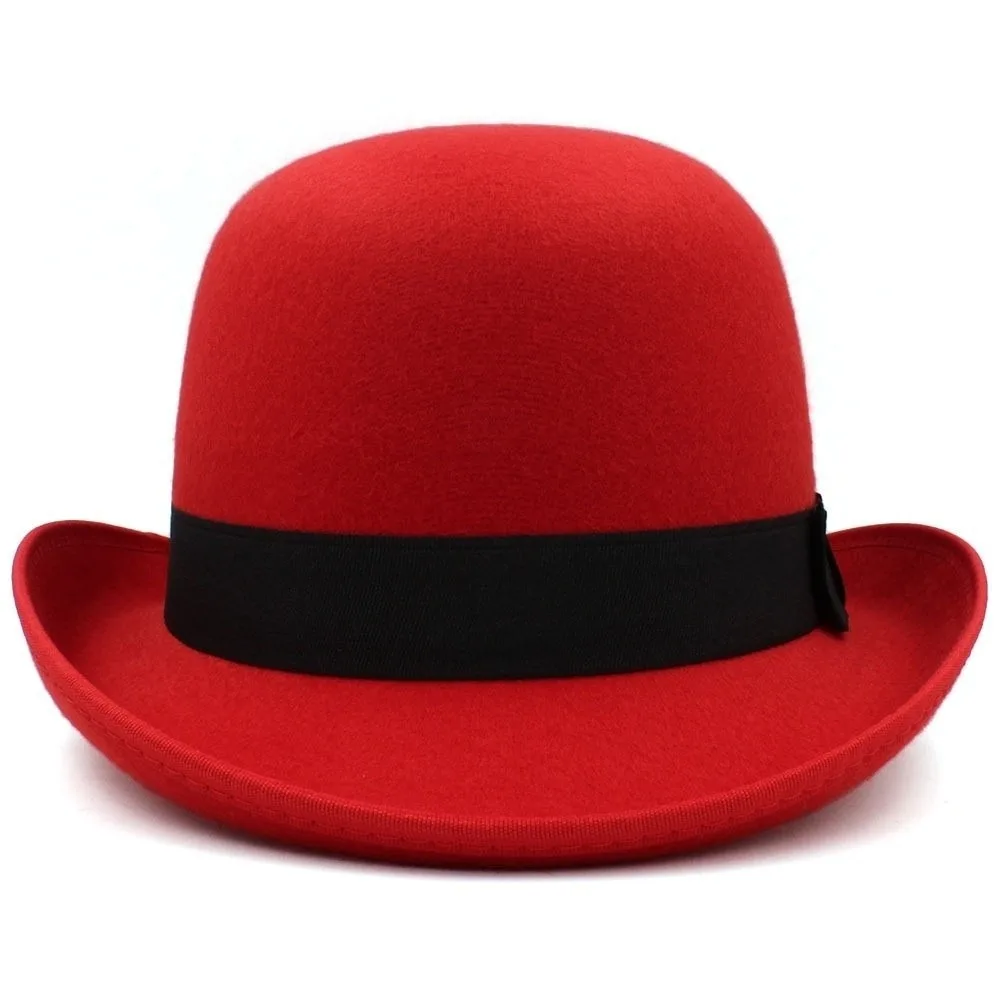New Felt Top Hat Solid Color Wide Edge Jazz Cap Magician Hat Autumn and ...