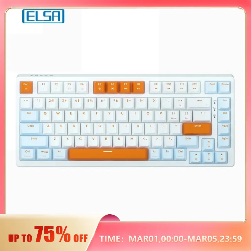 ELSA-KYA83-Red-Switch-RGB-USB-Mini-Mechanical-Gaming-Wired-Keyboard-83 ...