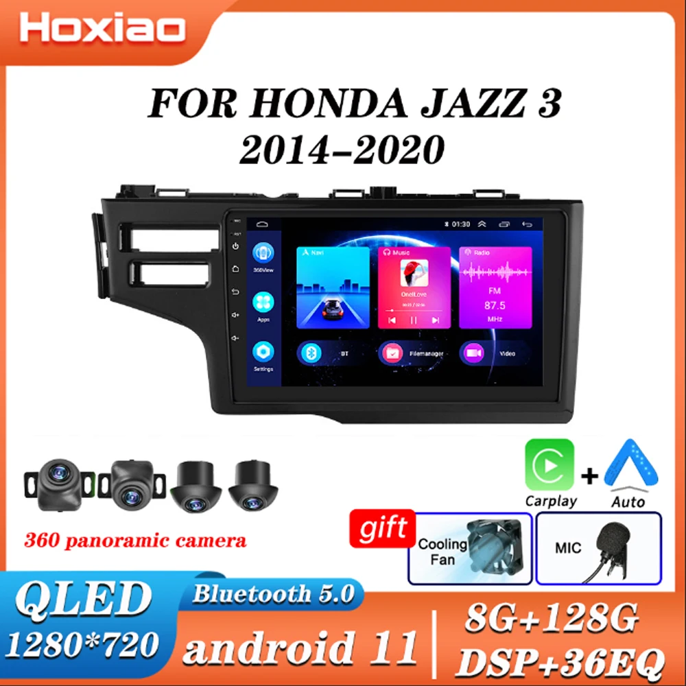 Android-11-Car-Radio-Carplay-Auto-GPS-For-Honda-Jazz-3-2015-2020-Fit-3 ...
