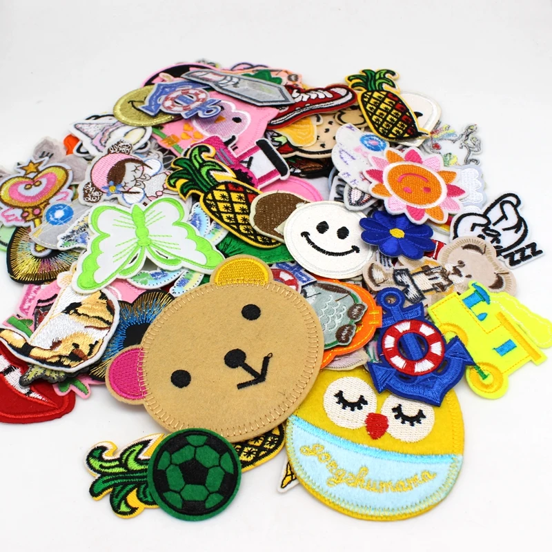 10/20pcs/lot Random Mixed Patch Set Iron Sew On Patches Cartoon Cute ...