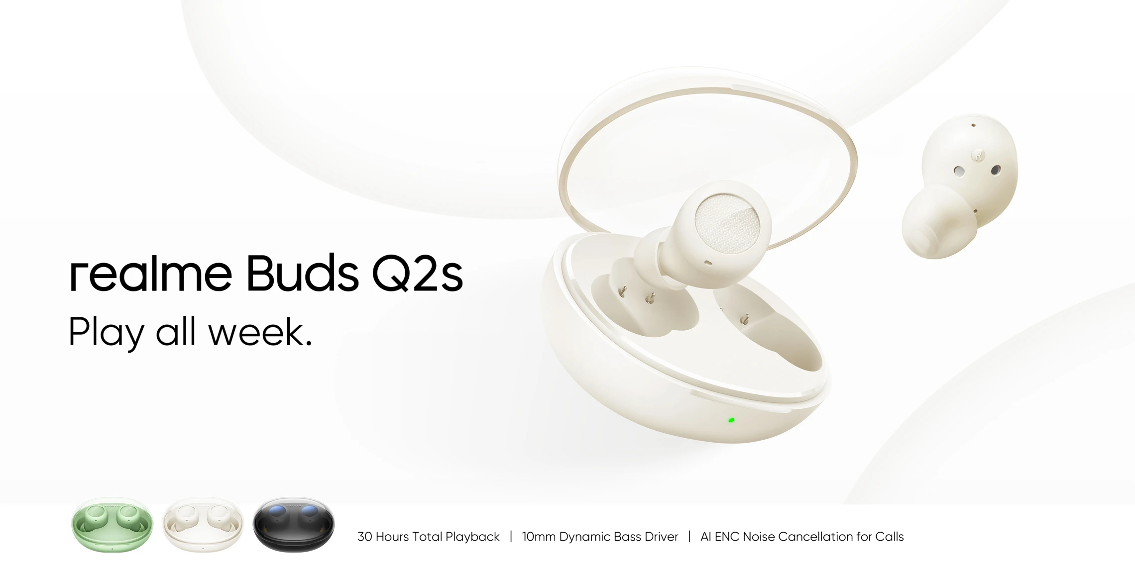 REALME Audifonos Bluetooth Realme Buds Q2s Blanco Enc | falabella.com