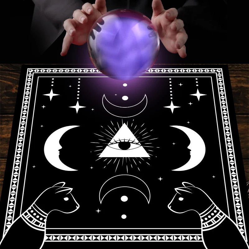 Tarot-Tablecloth-Moon-Cat-Divination-Witchcraft-Altar-Cloth-Bu-Cushion ...