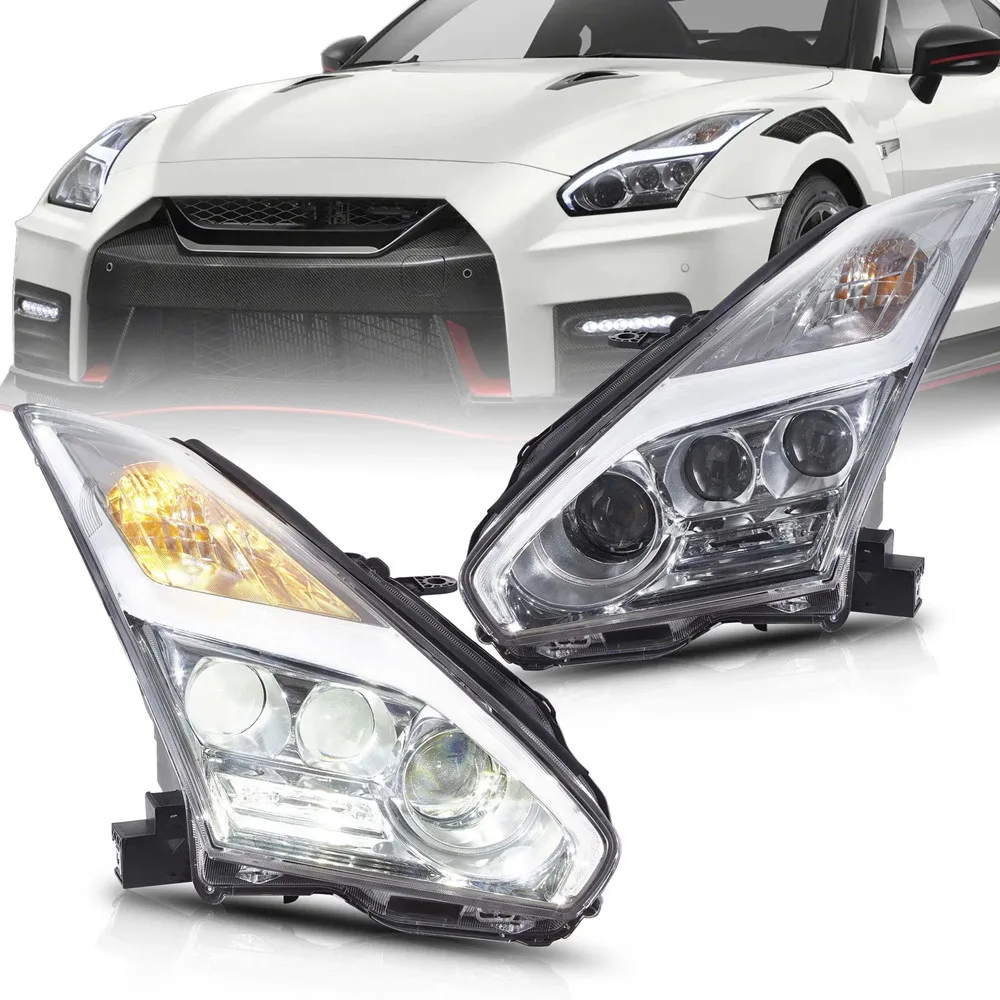 Car Front Lamps For Nissan R35 GTR GT-R Led Headlights Assembly 2008 ...