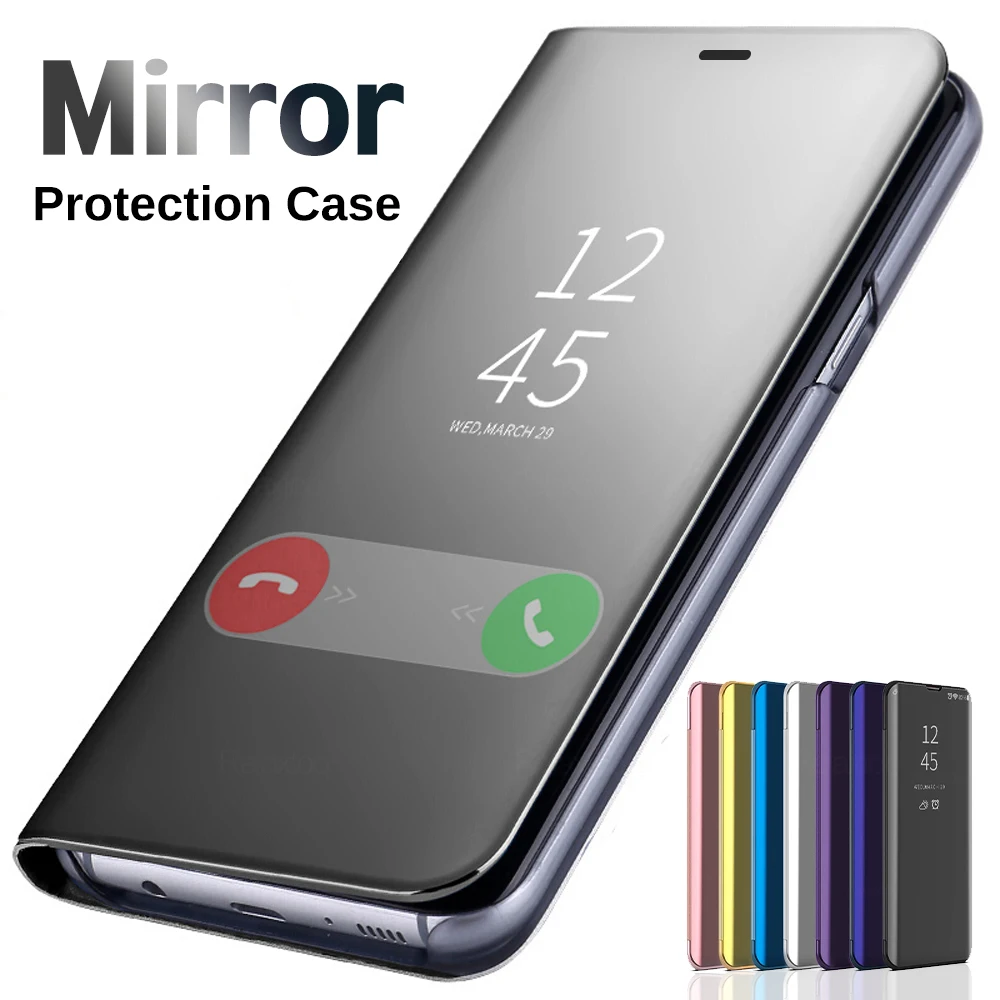 Smart Mirror Leather Flip Magnetic Cover Case For Xiaomi Redmi Note 12 ...