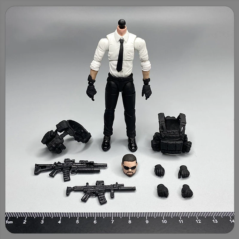 1/18 Scale Suit Male Model Bodyguard 3.75 Inch Doll Movable Doll ...