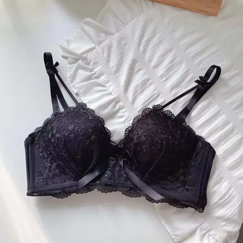 Anti Sagging Bralette Mujer Seamless Bras for Women Sexy Lingerie Korean Push Up Bra Brassiere Black Underwear Cute Korean Style AliExpress
