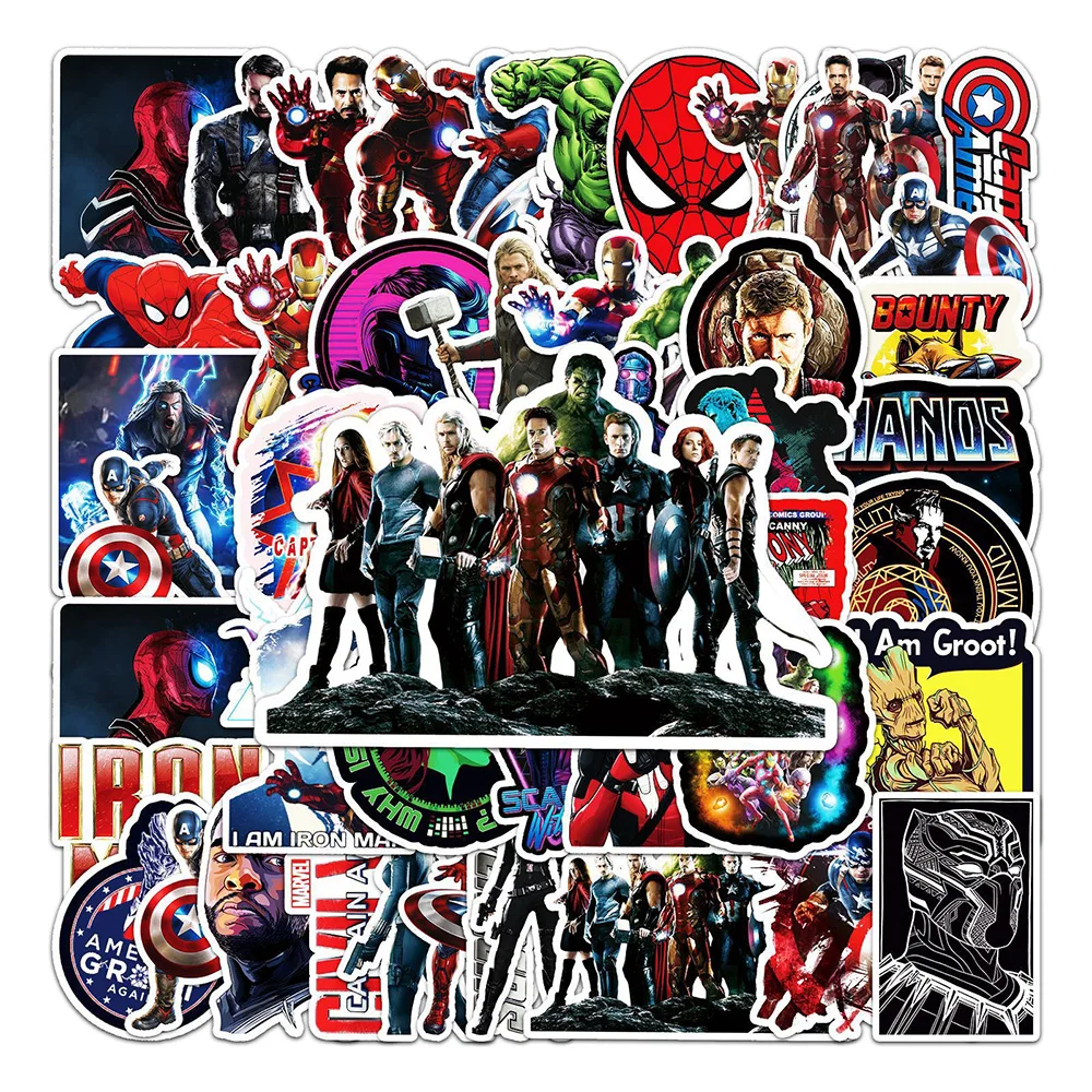 10/30/52pcs Disney Marvel The Avengers Cartoon Stickers Diy Guitar ...