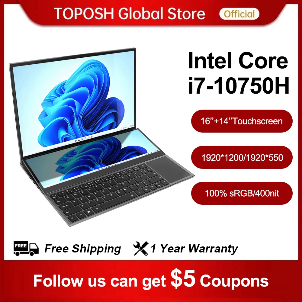 2024-Intel-Core-i7-Dual-Screen-Laptop-16-14-Touch-Screen-Designer ...