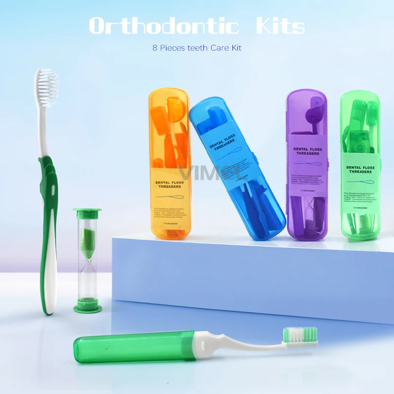 8pcs/set Orthodontic Care Kit Orth Toothbrush Interdental Brush Oral ...