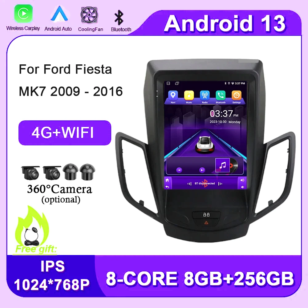 Android-13-For-Ford-Fiesta-MK7-2009-2016-Car-Stereo-Radio-Multimedia ...