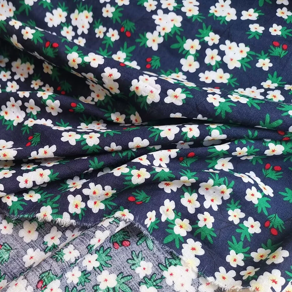 Tela-de-algod-n-Floral-Retro-de-1-metro-X-1-45-metros-Material-fino ...
