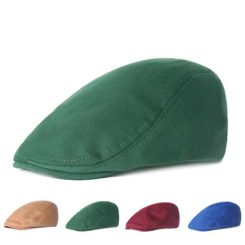 Solid-Color-Warm-Hats-Simple-Felt-Peaked-Cap-Women-Mens-Autumn-Newsboy ...