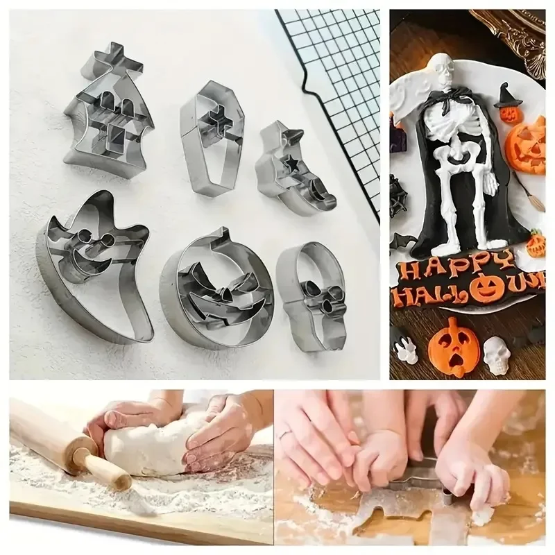 Halloween Sugar Flipping Cookie Mold Stainless Steel Skull Pumpkin ...
