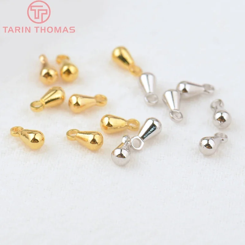 3395-20PCS-3x6MM-4x8MM-24K-Gold-Color-Plated-Brass-Drop-Shape-End-Beads ...