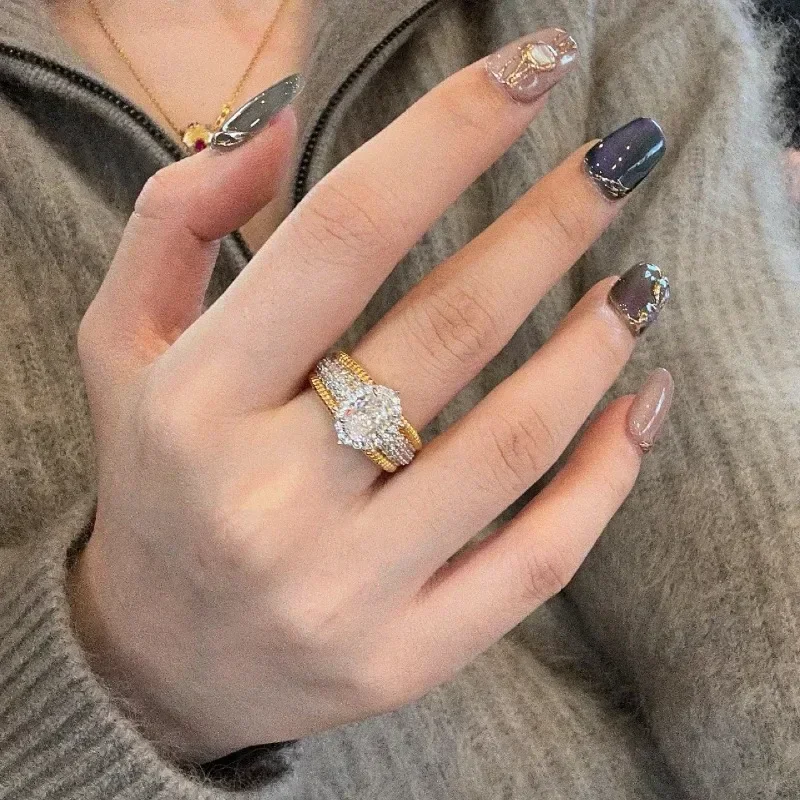 Light-luxury-glossy-woven-hemp-rope-oval-gemstone-High-quality-elegant ...