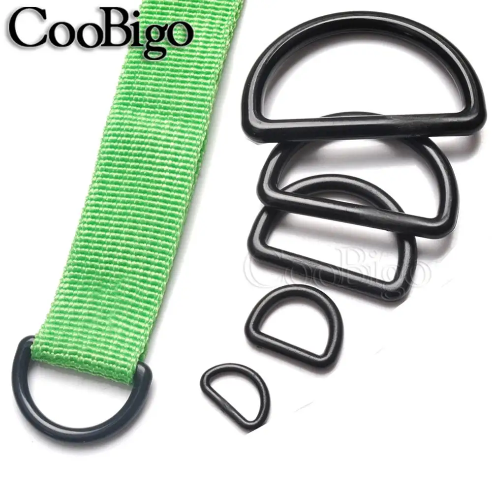 5pcs-Plastic-D-Ring-Buckles-Black-D-Rings-Backpacks-Belts-Webbing-Strap ...