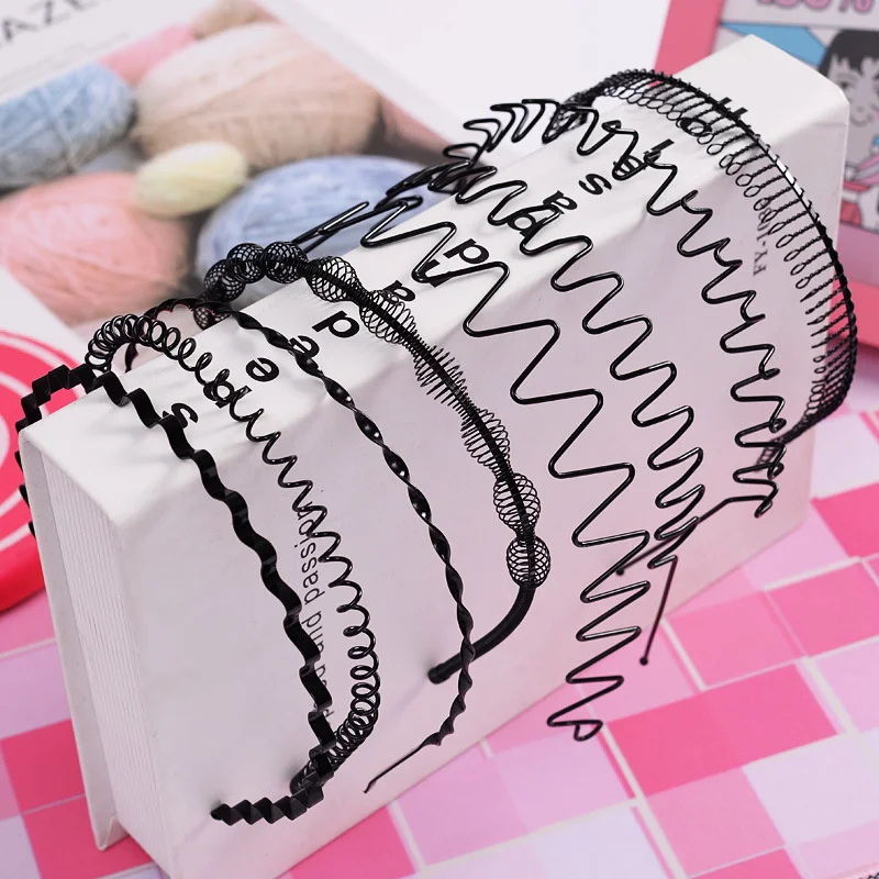 1 Pc New Fashion Wave Mens Women Unisex Black Wavy Hair Head Hoop Band ...