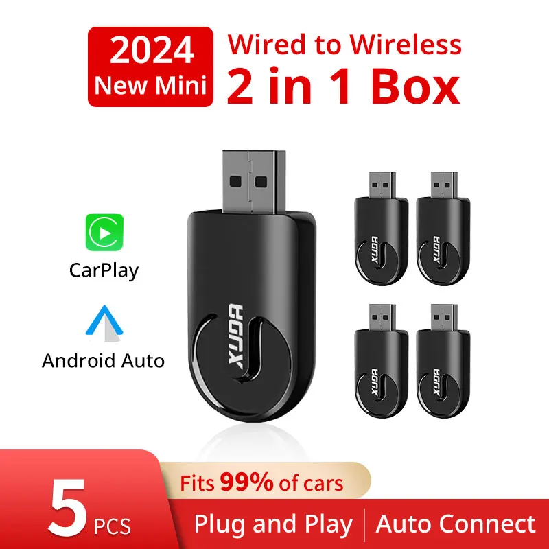 5Pcs-XUDA-NEW-Wireless-CarPlay-Android-Auto-Wireless-Adapter-Smart-Mini ...