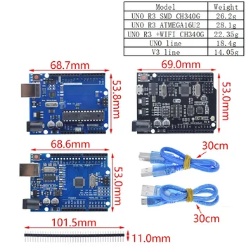 UNO R3 Development Board ATMEGA328P CH340 / ATEGA16U2 Compatible For ...