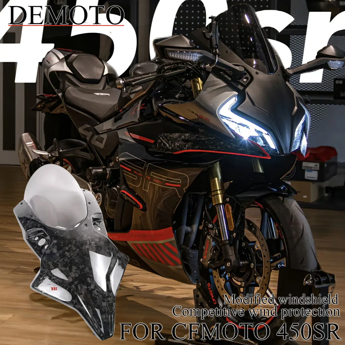 FOR-CFMOTO-450SR-450SRS-SR450-SRS450-SR450-Motorcycle-Front-Windshield ...