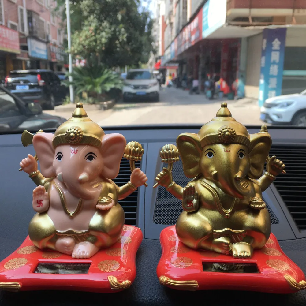 Solar-Indian-Ganesha-Idol-Figurine-Ornament-Solar-Powered-Hindu-Lord ...