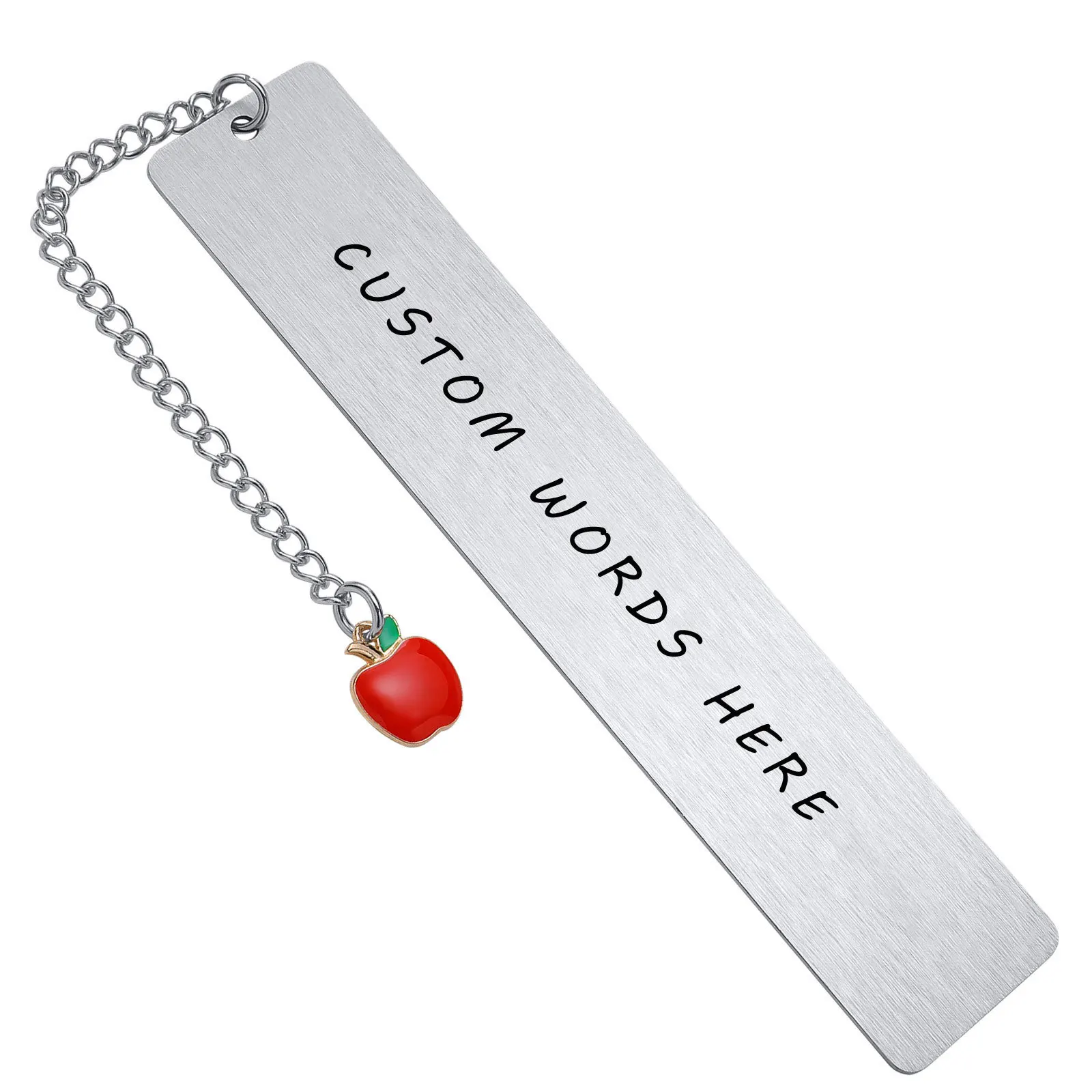 Mprainbow-Personalized-Geometric-Bookmark-Red-Apple-Custom-Name-Motto ...