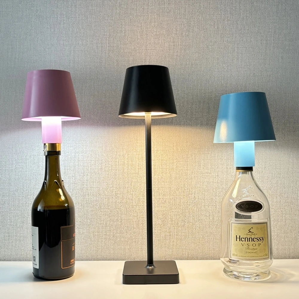 Recarreg-vel-LED-Lamp-Head-for-Wine-Bottle-Touch-Switch-Table-Decor ...