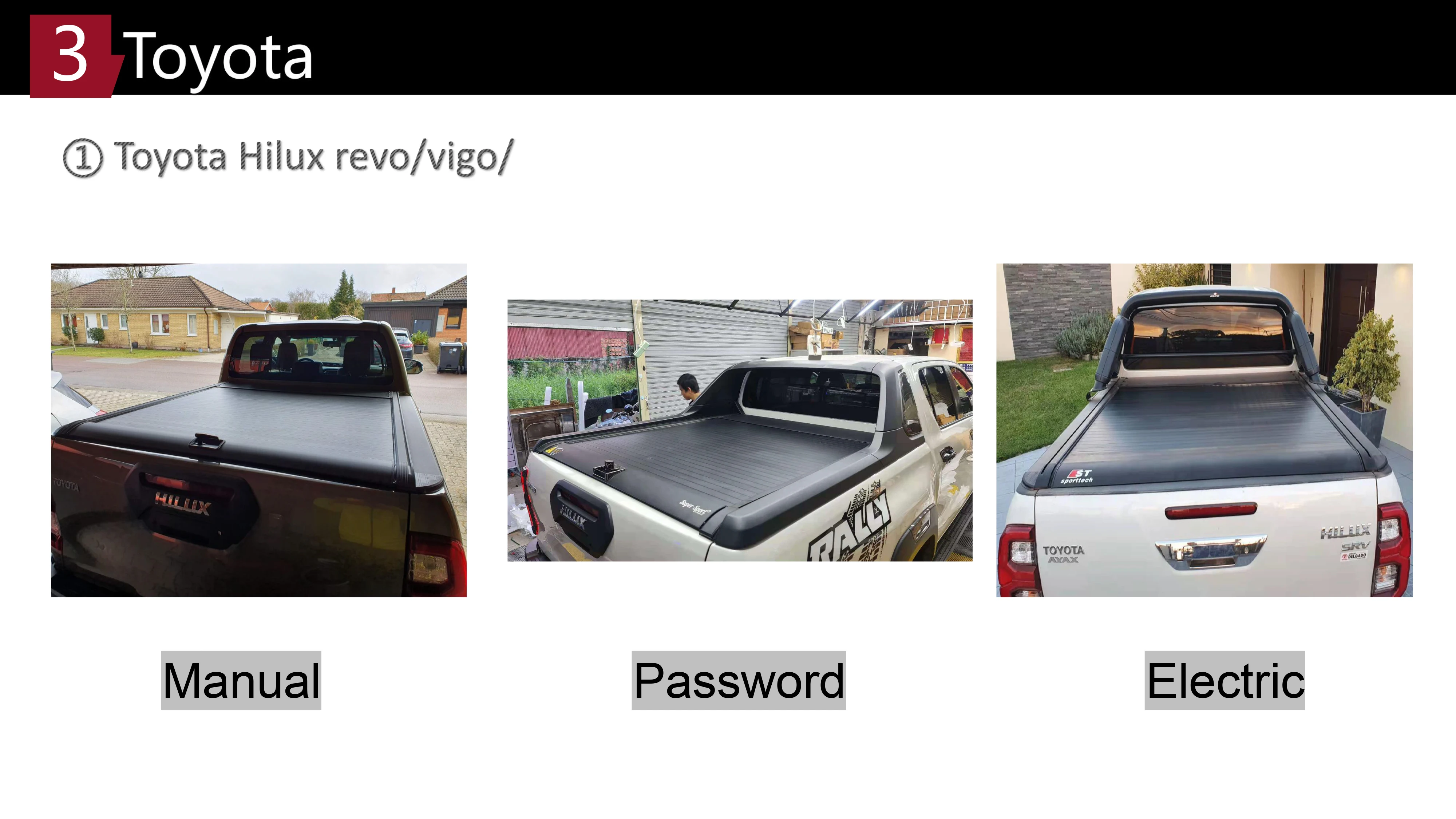 Toyota Hilux Revo/vigo/trd/rocco Car Trunk Lids Pickup Bed Tonneau ...