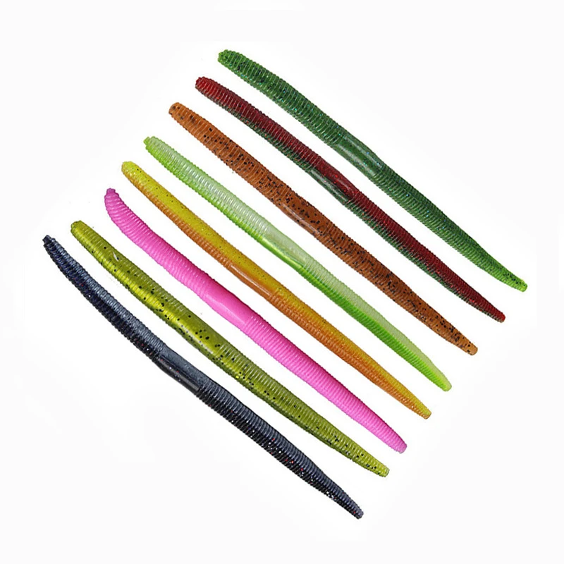 8pcs/Lot Fishing Soft Stick Bait Senko Wacky Weightless Worm Swim Bait ...