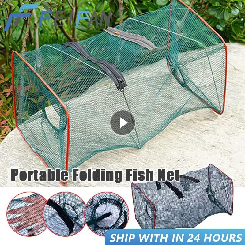 1PCS-Shrimp-Fish-Trap-Telescopic-Folding-Fishing-Net-Mesh-Fishnet-Cage ...