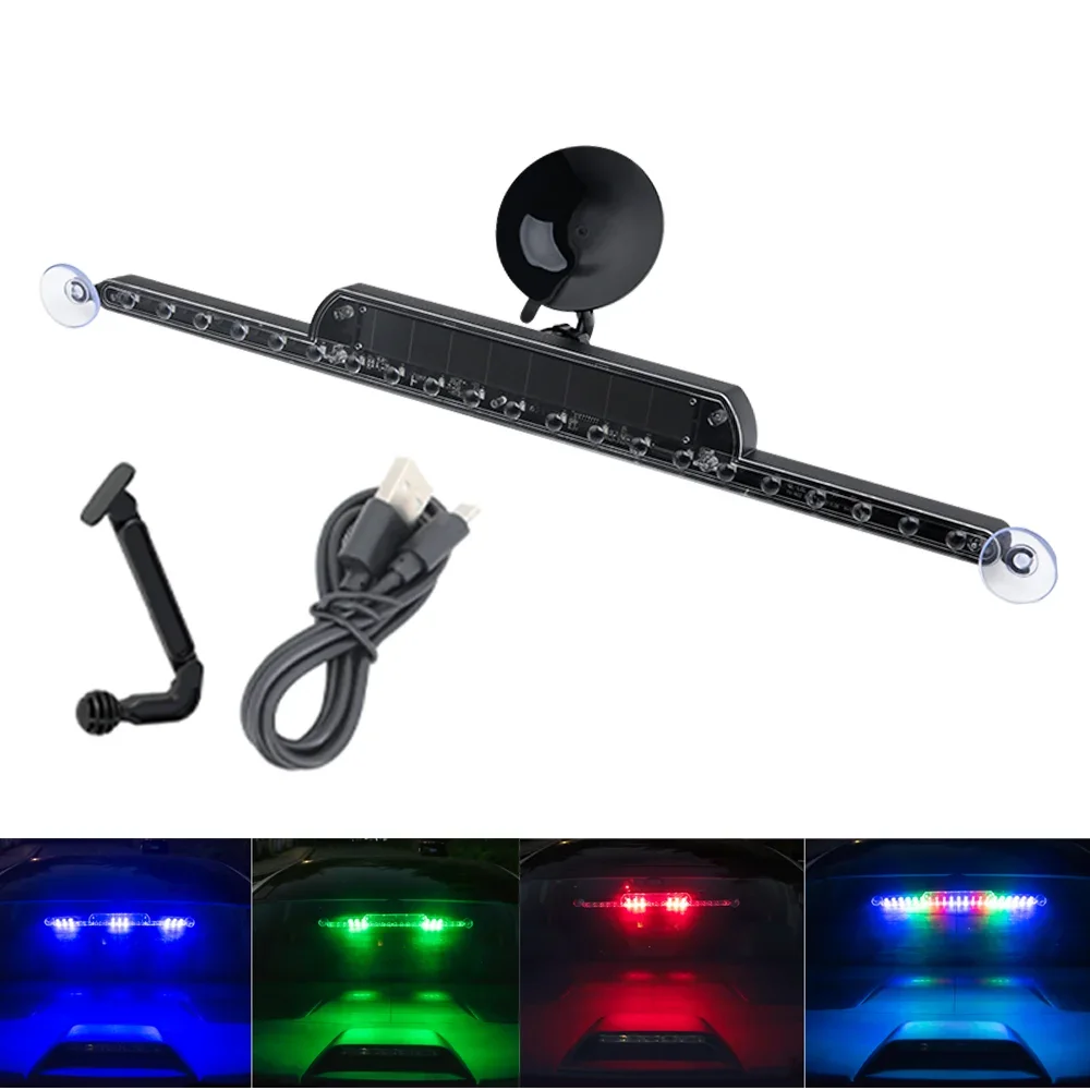 Strobe-Police-Lights-LED-Warning-Lamp-Solar-RGB-Car-Anti-Collision ...