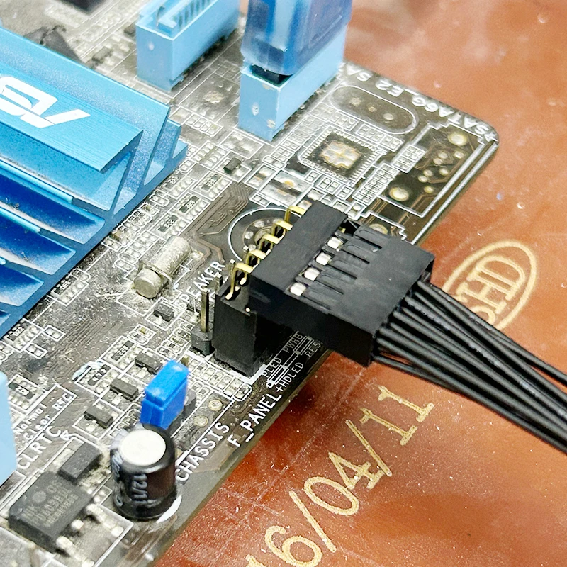 90° elbow PC motherboard switch jumper 9-pin 1 to 2 line splitter ...