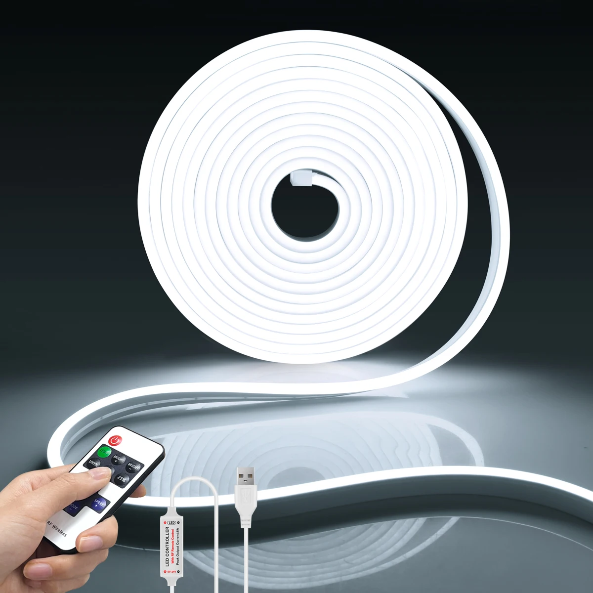 DC5V-USB-LED-Neon-Strip-Light-With-RF-Wireless-Remote-Controller-Neon ...