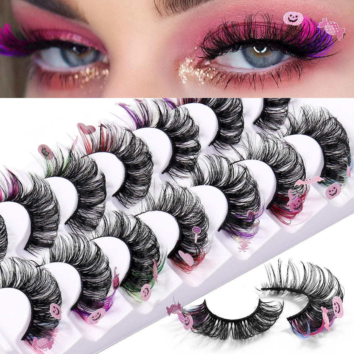 False-Eyelashes-Fluffy-Wispy-Faux-Mink-Lashes-Halloween-Festival-Styles ...