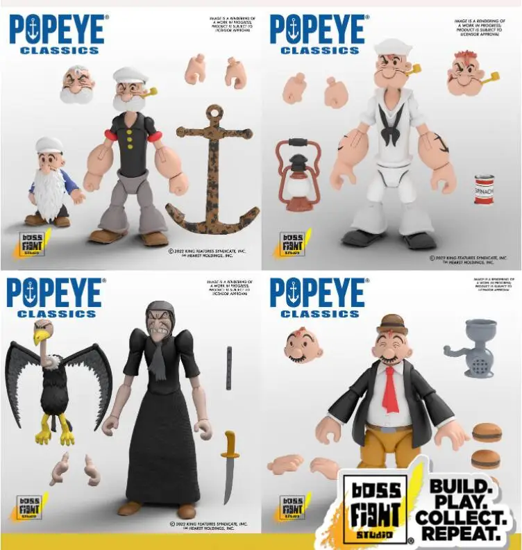 Original BFS Popeye the Sailor man Popeye Father Wimpy Sea Hag Action ...