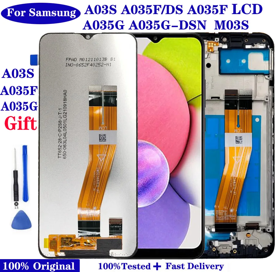 Pantalla LCD Original de 6,5 pulgadas para Samsung Galaxy A03 A035F, montaje de digitalizador ...