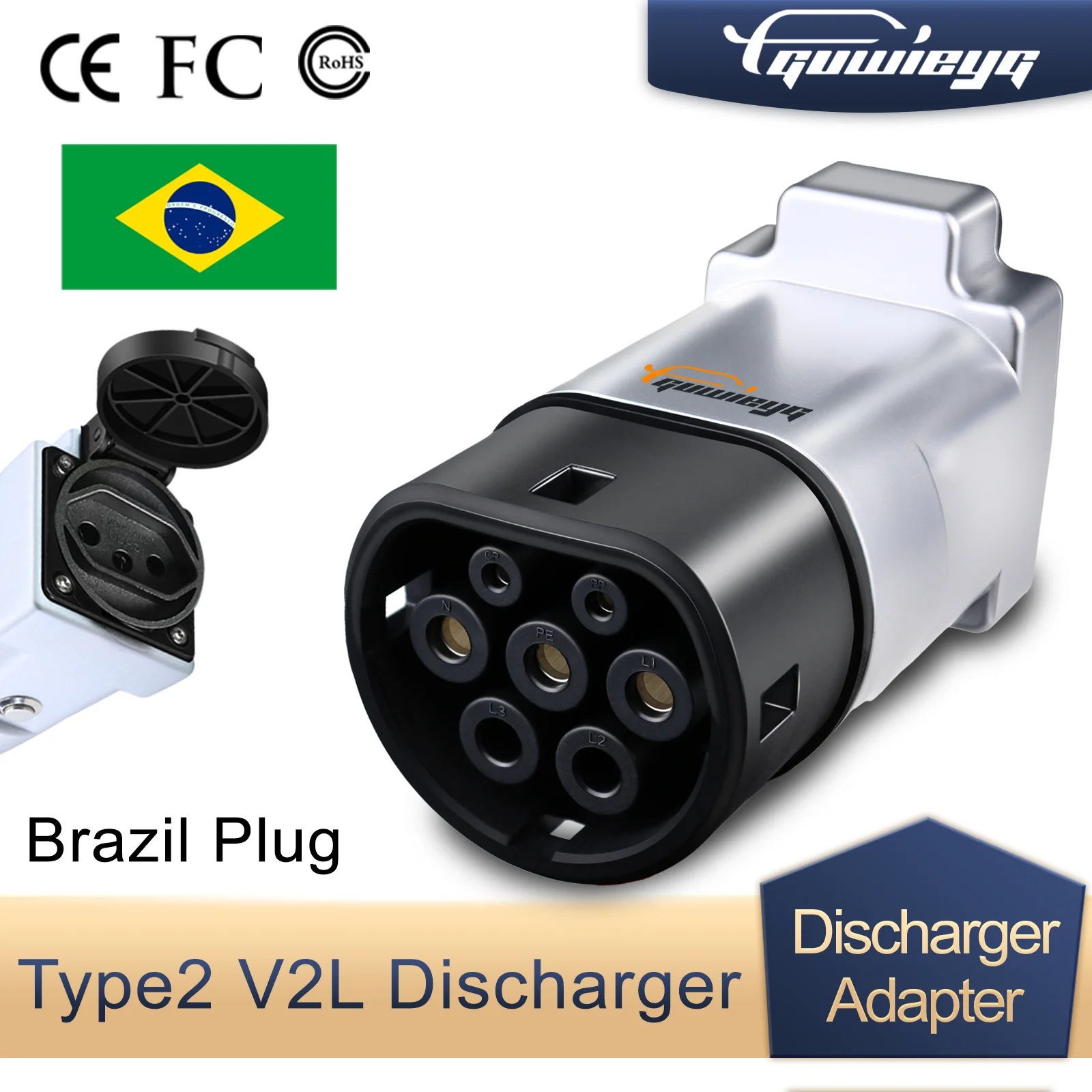 GUWIEYG-V2L-Discharger-For-Type2-Car-Discharge-EV-Cable-Adapter-Support ...