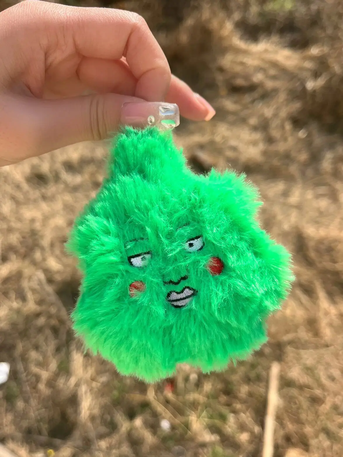 10cm Anime Mob Psycho 100、dimple Cosplay Cute Green Plush Stuffed Doll ...