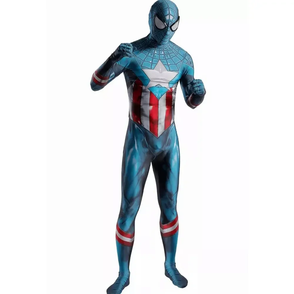 Disfraz-de-Halloween-para-hombre-y-ni-o-traje-de-superh-roe-de-capit-n ...
