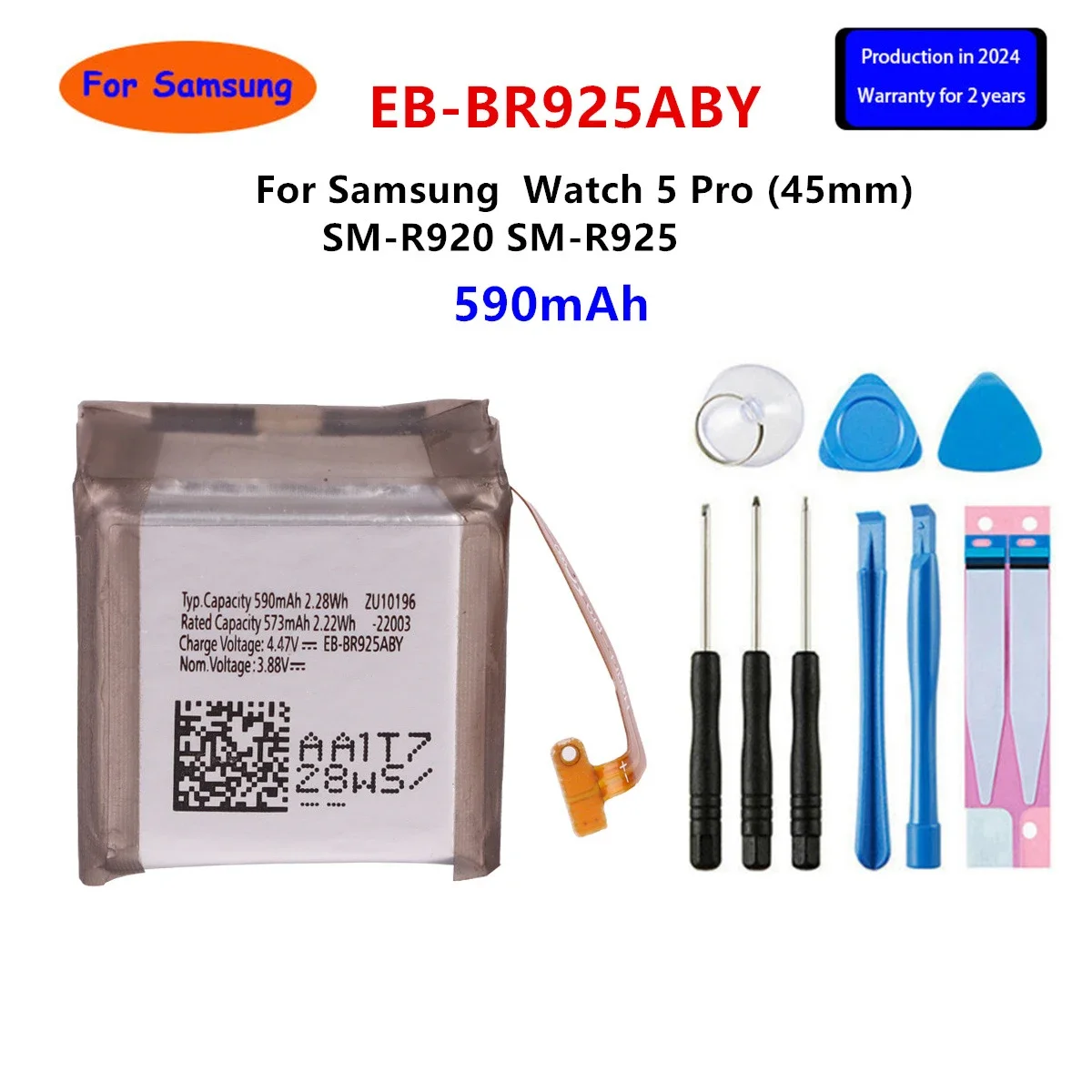 Brand New EB-BR925ABY 590mAh Battery For Samsung Galaxy Watch 5 Pro ...