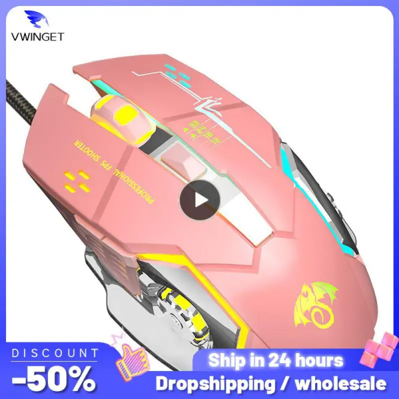 4-speed-Dp-Adjustable-Wired-Mouse-Silent-Click-Stable-Bottom-Plate ...