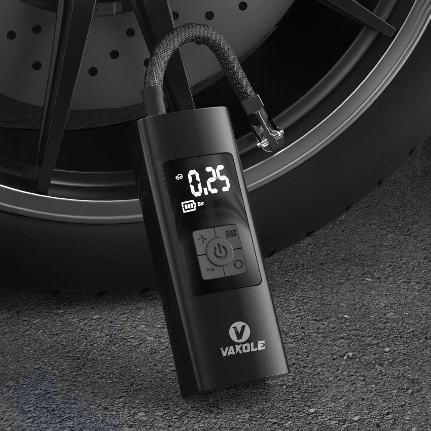 Vakole Mini Inflator Air Compressor Pump 6000mAh 140psi with Digital Gauge