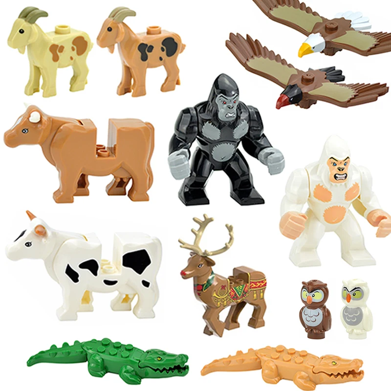 Animals-Figures-Classic-Building-Block-City-Deer-Owl-Goat-Tiger-Eagle ...