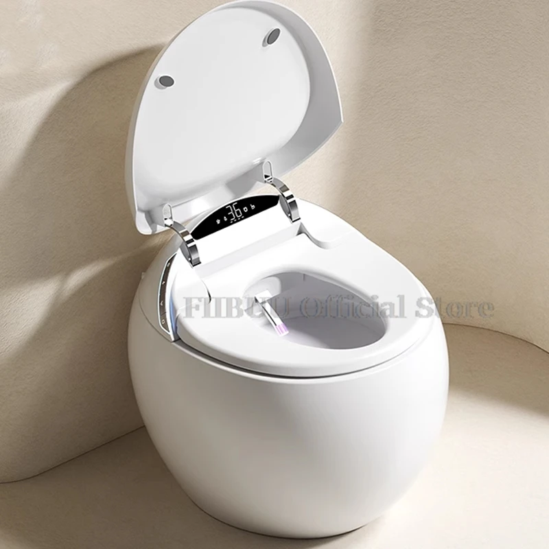 Creative-Spherical-Smart-Toilet-With-Bidet-Built-In-Water-Tank-Heated ...