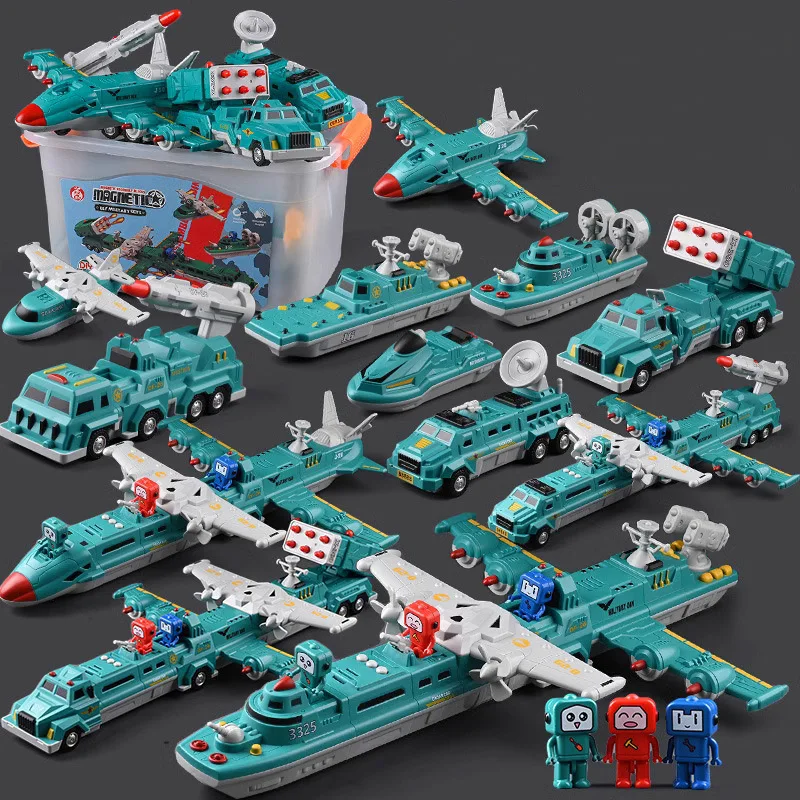 DIY-Big-Magnetic-Building-Block-Transforming-Robot-Car-Plane-N-in-1 ...
