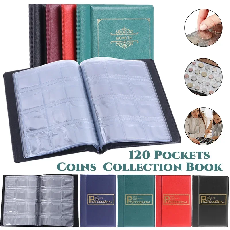 120-Pockets-Money-Coin-Storage-Book-Coins-Holder-High-Quality-Royal ...
