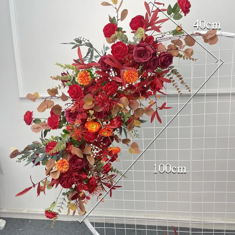 Wedding-flower-arrangement-simulation-silk-flower-arch-round-pavilion ...